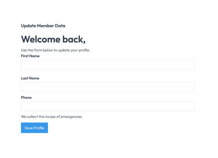 Unstyled Update Email for Webflow